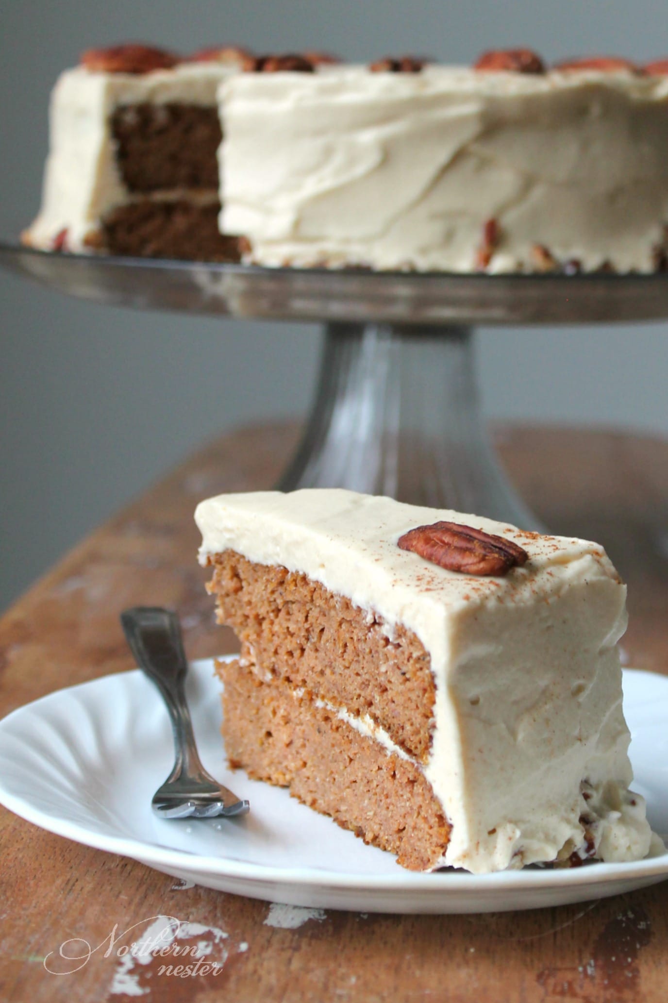Low Carb Pumpkin Cake With Maple Frosting THM S Northern Nester