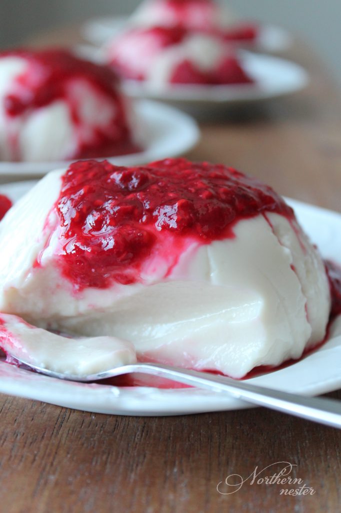 THM Fuel Pull Vanilla Panna Cotta With Raspberry Coulis - Northern Nester
